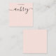 Girly Monogram Calligraphy Blush Pink Note Card | Zazzle
