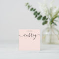 Girly Monogram Calligraphy Blush Pink Note Card | Zazzle