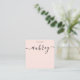 Girly Monogram Calligraphy Blush Pink Note Card | Zazzle
