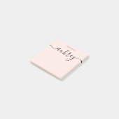 Girly Monogram Calligraphy Blush Pink Post-it Notes | Zazzle