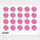 Girly Monogrammed Faux Hot Pink Glitter Classic Round Sticker | Zazzle