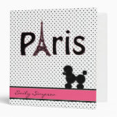 Girly Paris Theme Custom Binder | Zazzle