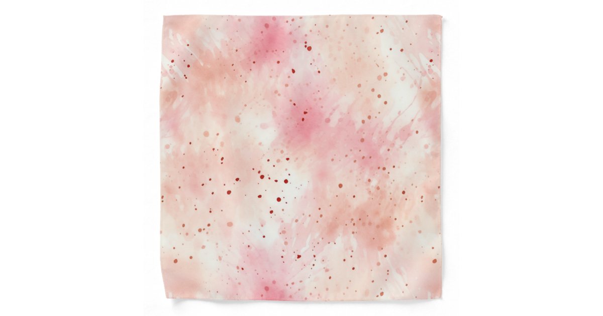 Girly Peach Pink Abstract Bandana | Zazzle