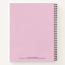 Girly Pink Black Chic Personalized Monogram Name Notebook | Zazzle