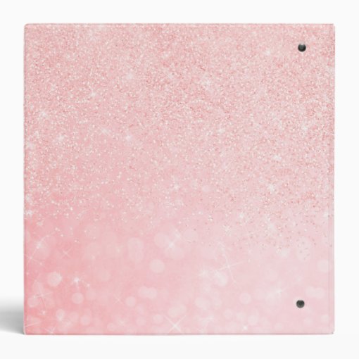 Girly pink glitter luxury design 3 ring binder | Zazzle
