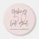 Girly pink glitter modern stylish 50th birthday magnet | Zazzle