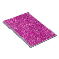 Girly Pink Glitter Ombre Sparkle Notebook | Zazzle