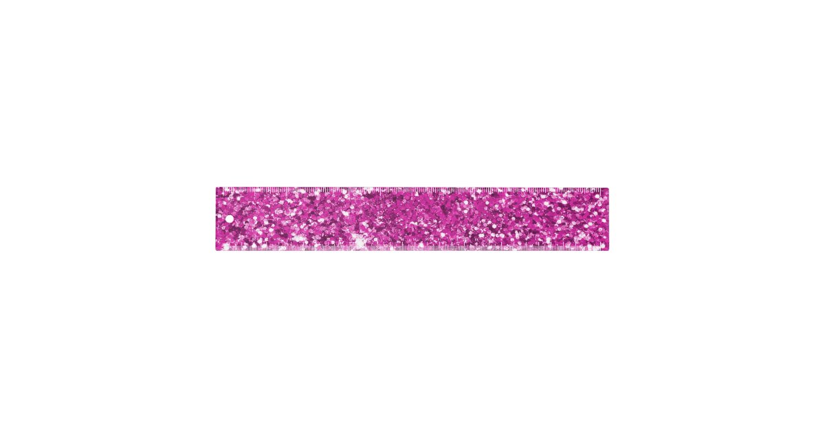 Girly Pink Glitter Ombre Sparkle Ruler | Zazzle