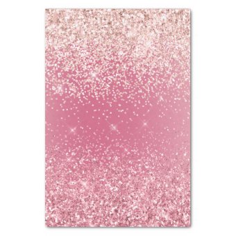 Girly Pink Glitter Ombre Tissue Paper | Zazzle