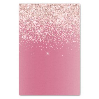 Girly Pink Glitter Ombre Tissue Paper | Zazzle