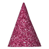 Girly Pink Glitter Party Hat | Zazzle