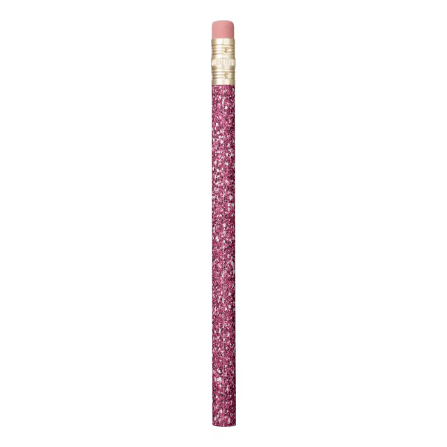 Girly Pink Glitter Pencil | Zazzle