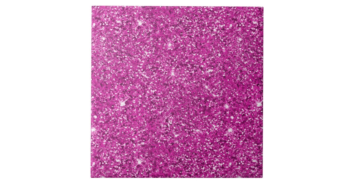 Girly Pink Glitter Sparkle Ceramic Tile | Zazzle