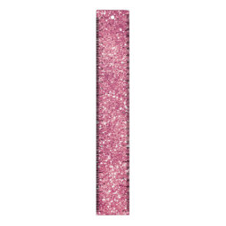 Girly Pink Glitter Sparkle Glitz Ruler | Zazzle
