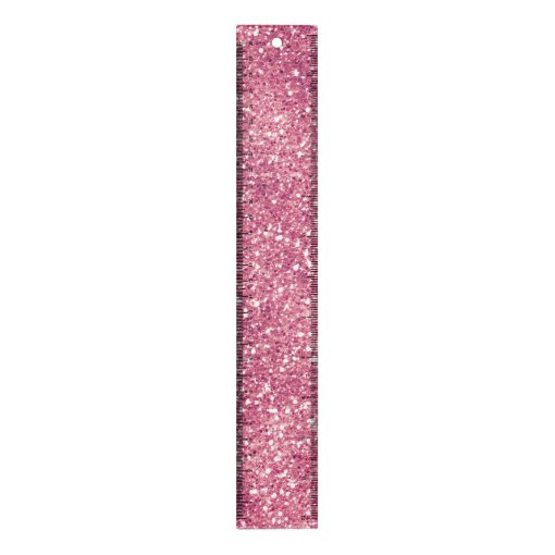Girly Pink Glitter Sparkle Glitz Ruler Zazzle
