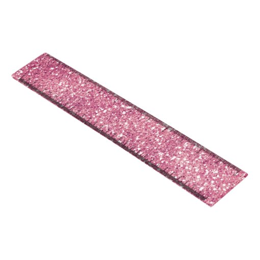 Girly Pink Glitter Sparkle Glitz Ruler | Zazzle