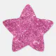Girly Pink Glitzy Glitter Star Sticker | Zazzle