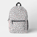 Girly Pink Leopard Print Personalized Printed Backpack | Zazzle