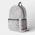 Girly Pink Leopard Print Personalized Printed Backpack | Zazzle