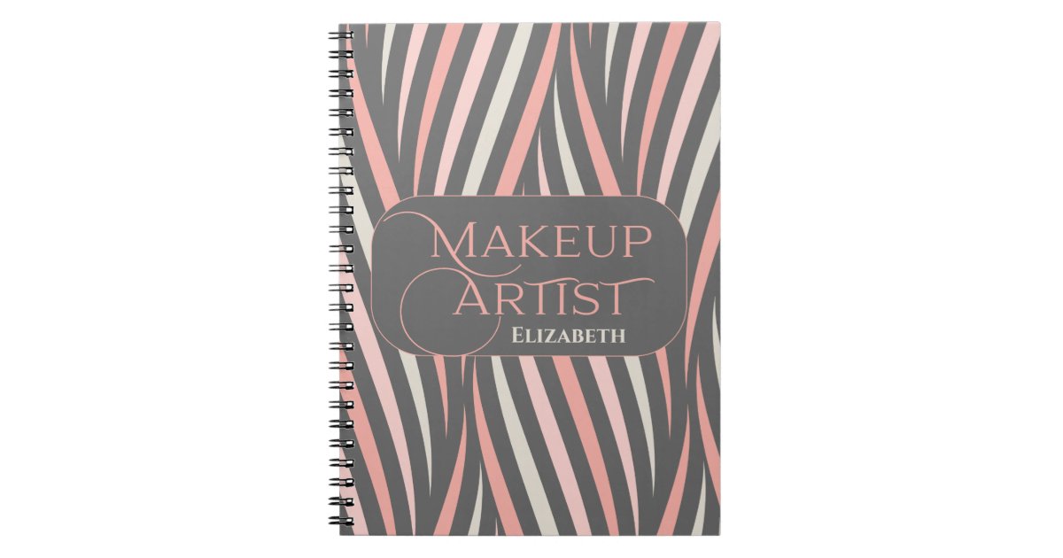 Girly Pink Makeup Artist Professional Notebook | Zazzle