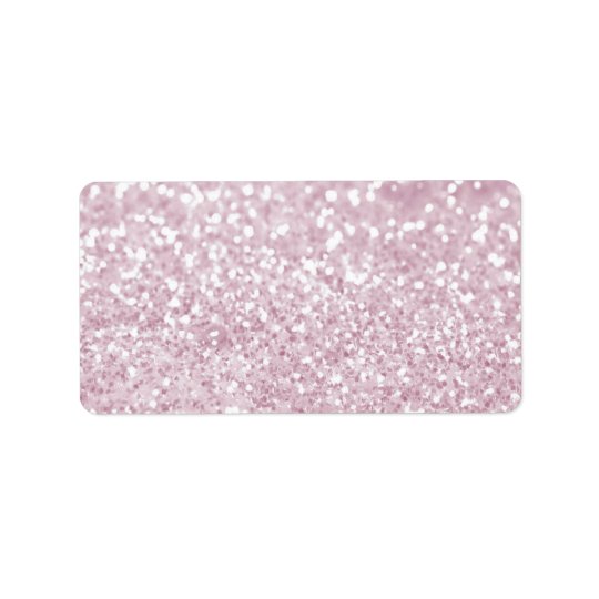 Girly Pink White Abstract Glitter Photo Print Label | Zazzle.com
