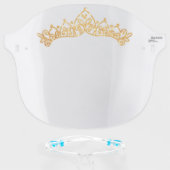 Girly Princess Tiara Crown Gold Glitter Face Shield | Zazzle