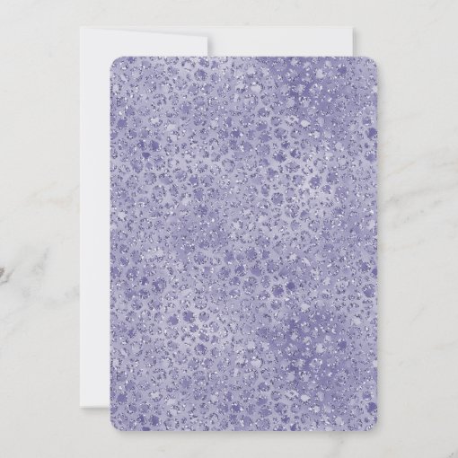 Girly Purple Glitter Glitz Leopard print Invitation | Zazzle