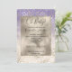 Girly Purple Gold Ombre Leopard Print Invitation | Zazzle