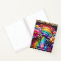 Girly Rainbow Floral Flower Monogram Notebook | Zazzle
