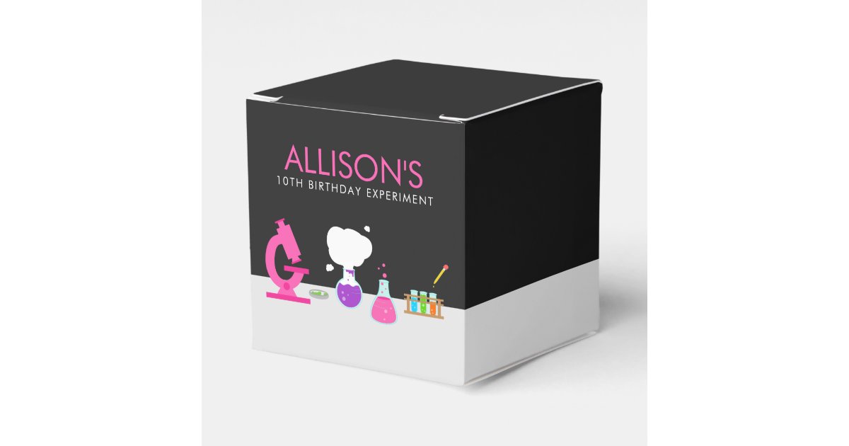 Girly Science Party Favor Boxes | Zazzle