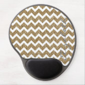 Girly shining Gold Faux glitter effects zigzag Gel Mouse Pad | Zazzle