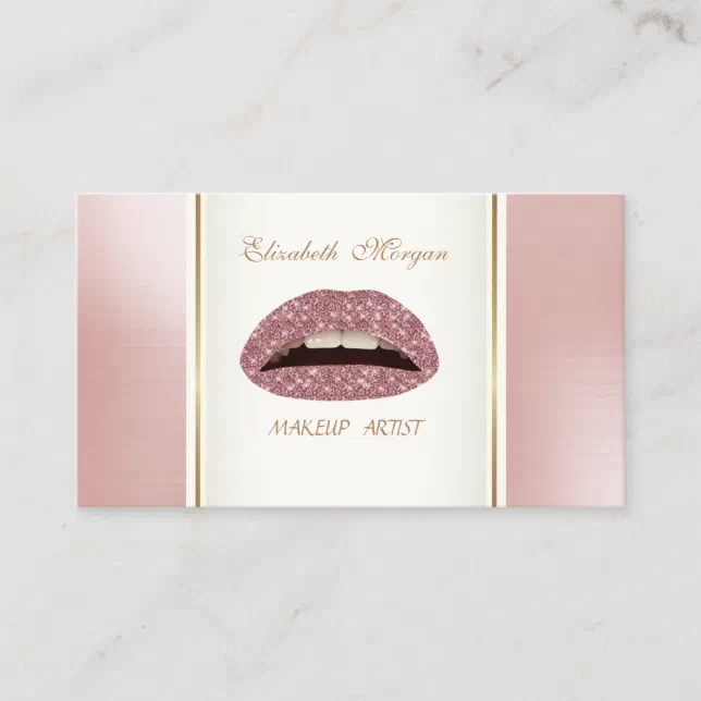 Girly Trendy Modern Elegant ,Lips Business Card | Zazzle