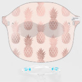 Girly Tropical Rose Gold Summer Pineapples Safety Face Shield | Zazzle