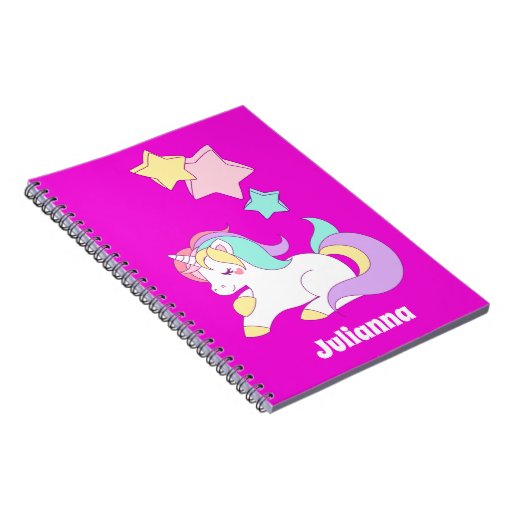 Girly Unicorn Gift Ideas, Cute Unicorn Notebook | Zazzle