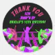 Girs Trampoline Park Thank You Classic Round Sticker | Zazzle