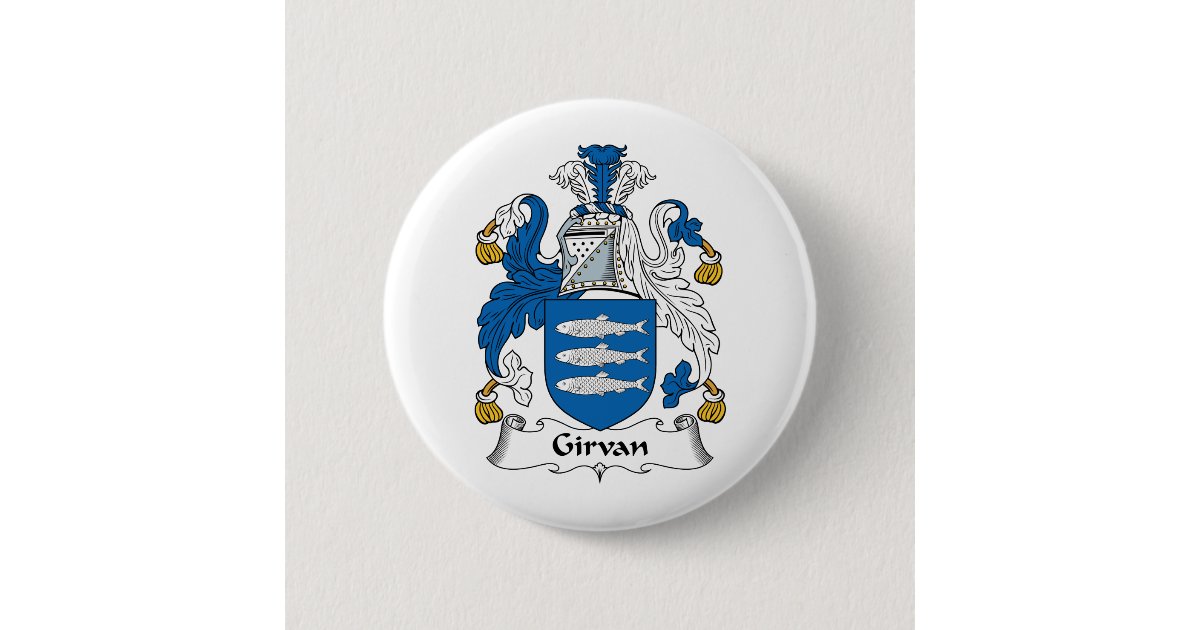 Girvan Family Crest Pinback Button | Zazzle