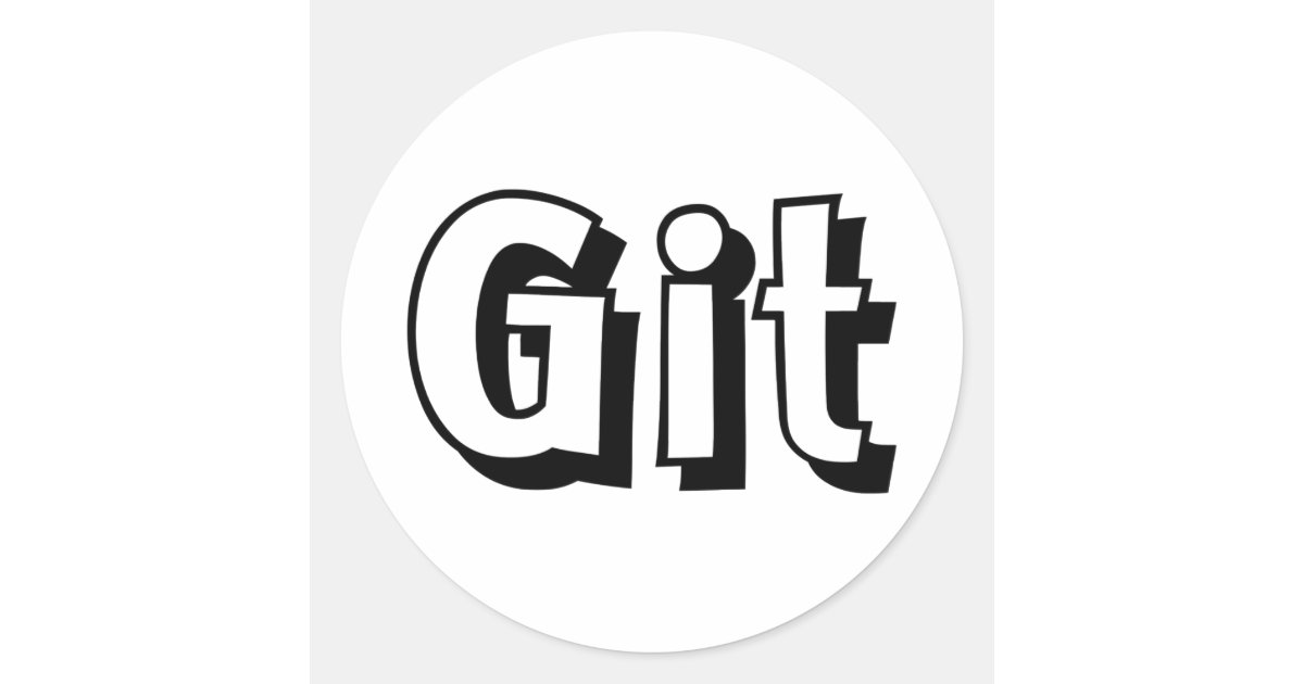 Git Classic Round Sticker | Zazzle