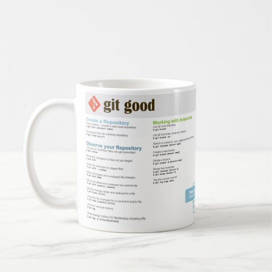 'Git Good' Git Cheatsheet Mug | Zazzle.com