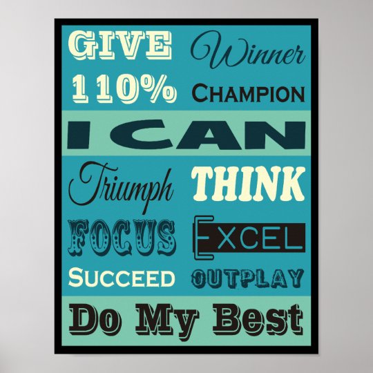 Never Give Up Poster | Zazzle.com