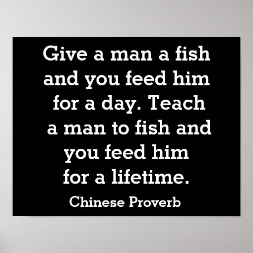 Give a man a fish - art print | Zazzle