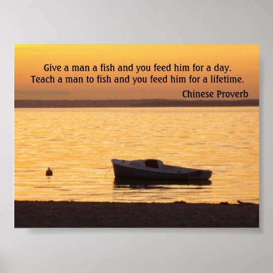 Give a man a fish Poster | Zazzle.com