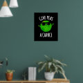 Give Peas A Chance Positive Pea Pun Dark BG Poster | Zazzle