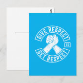 Give Respect To Get Respect MC Biker Inspirational Postcard | Zazzle