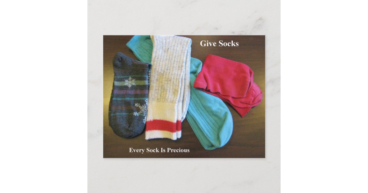 Give Socks Postcard | Zazzle