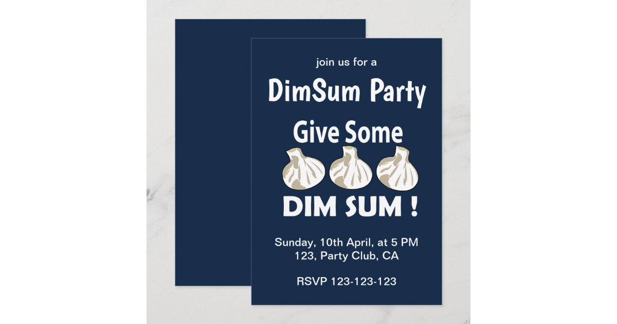 Give Some Dim Sum Party Invitation | Zazzle