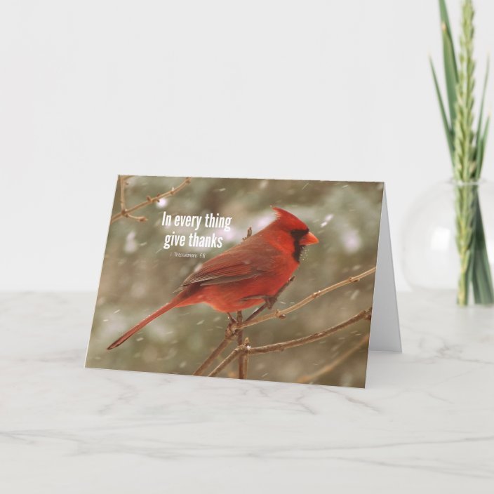 Give Thanks Bible Verse Thank You Card | Zazzle.com