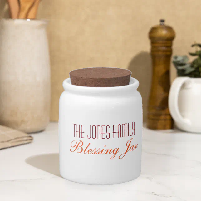 Give Thanks Blessing Jar | Zazzle