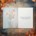 Give Thanks | Modern Flower and Vase Thanksgiving Holiday Card | Zazzle