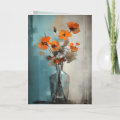 Give Thanks | Modern Flower and Vase Thanksgiving Holiday Card | Zazzle