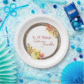 Give Thanks Paper Plate | Zazzle